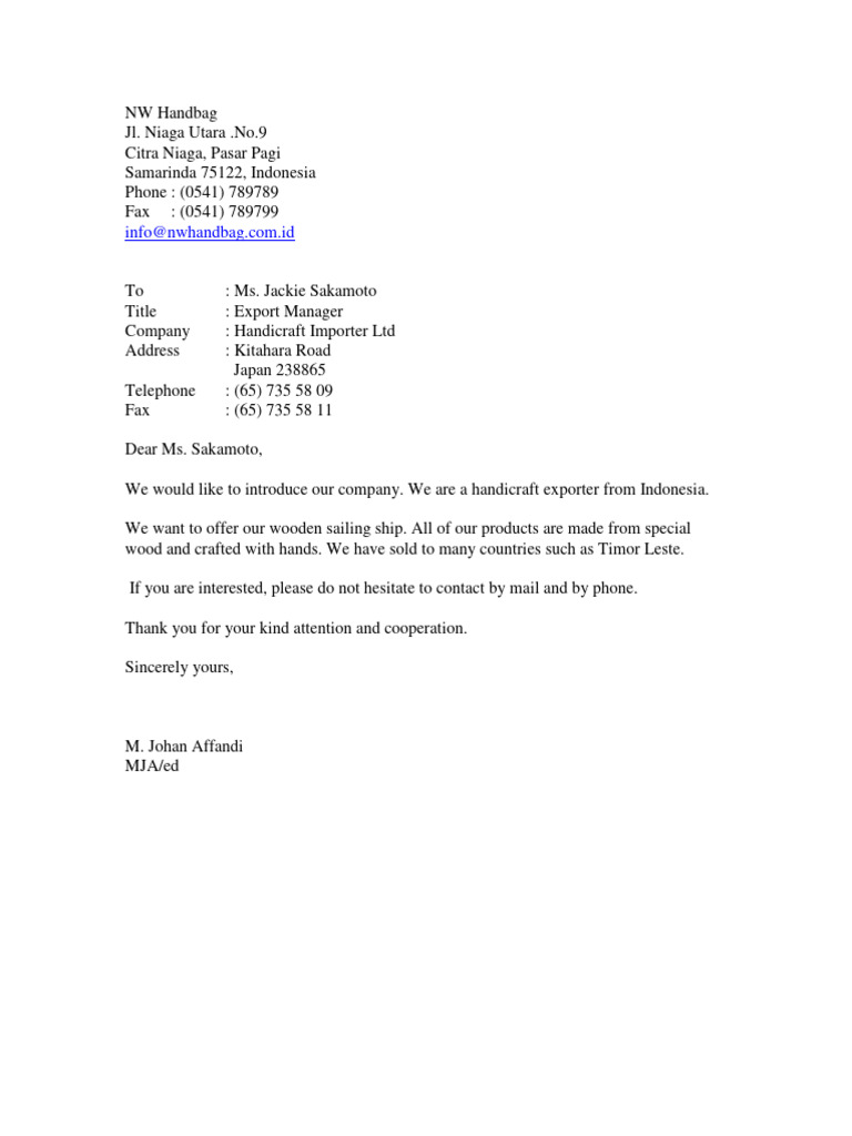 Introduction Letter | PDF