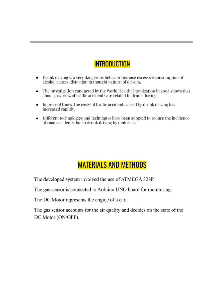 Alcohol Detection - Report | PDF