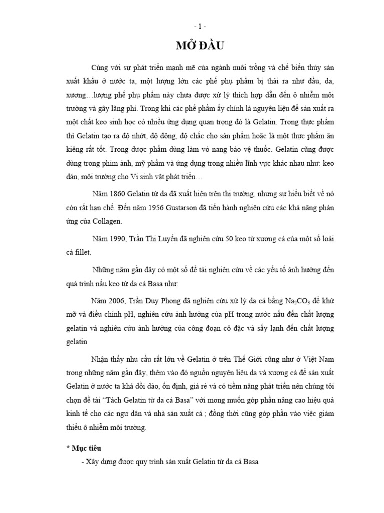 BAO CAO NCKH Gelatin | PDF