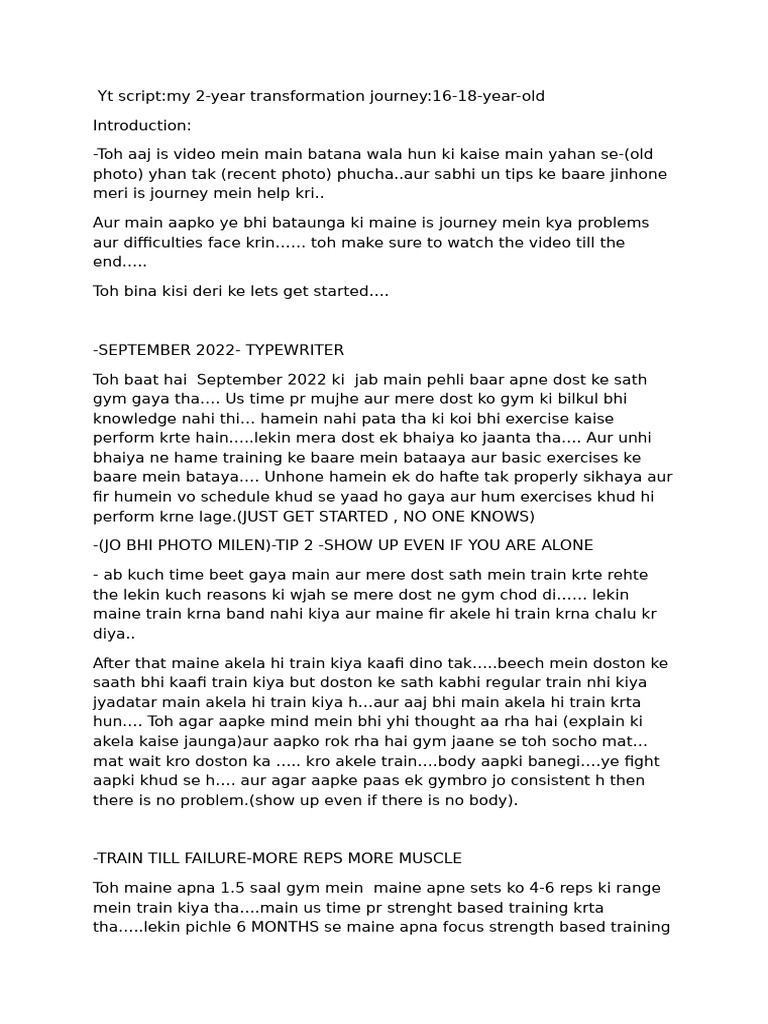 Transformation Script Yt | PDF