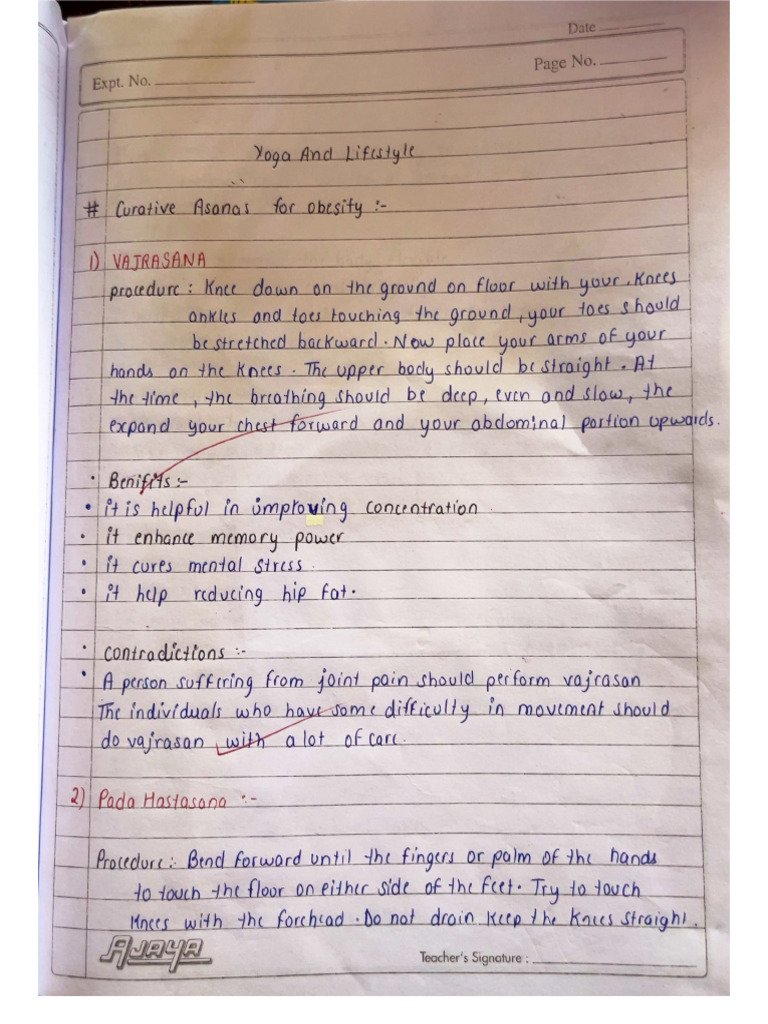 Pratical 2 Yoga and Lifestyle | PDF