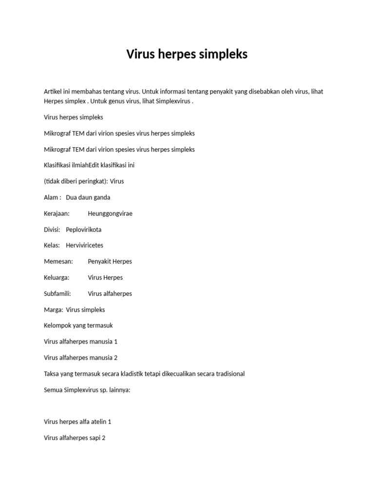 Virus Herpes Simpleks | PDF