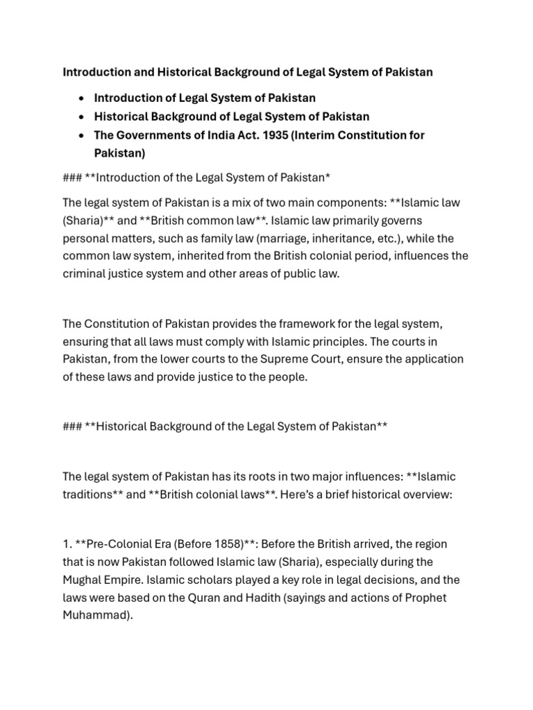 Constitution Legal System of Pakistan | PDF | Precedent | Supreme Courts