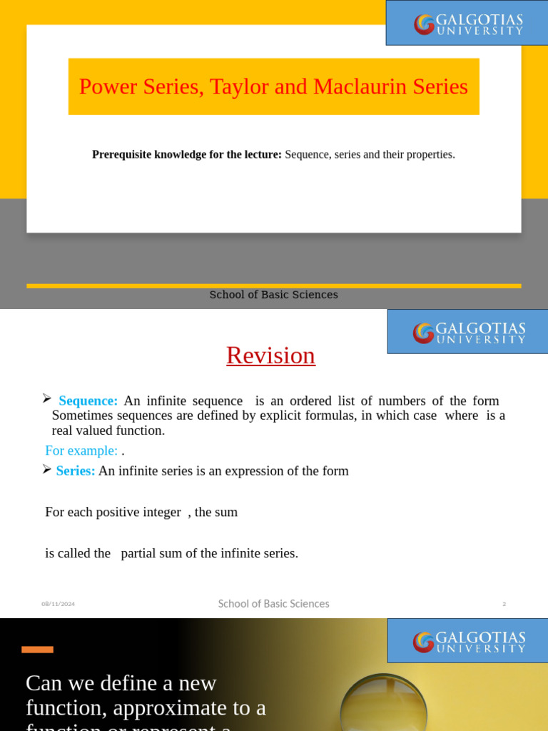 Power Series and Maclaurin Series Overview | PDF | Power Series ...