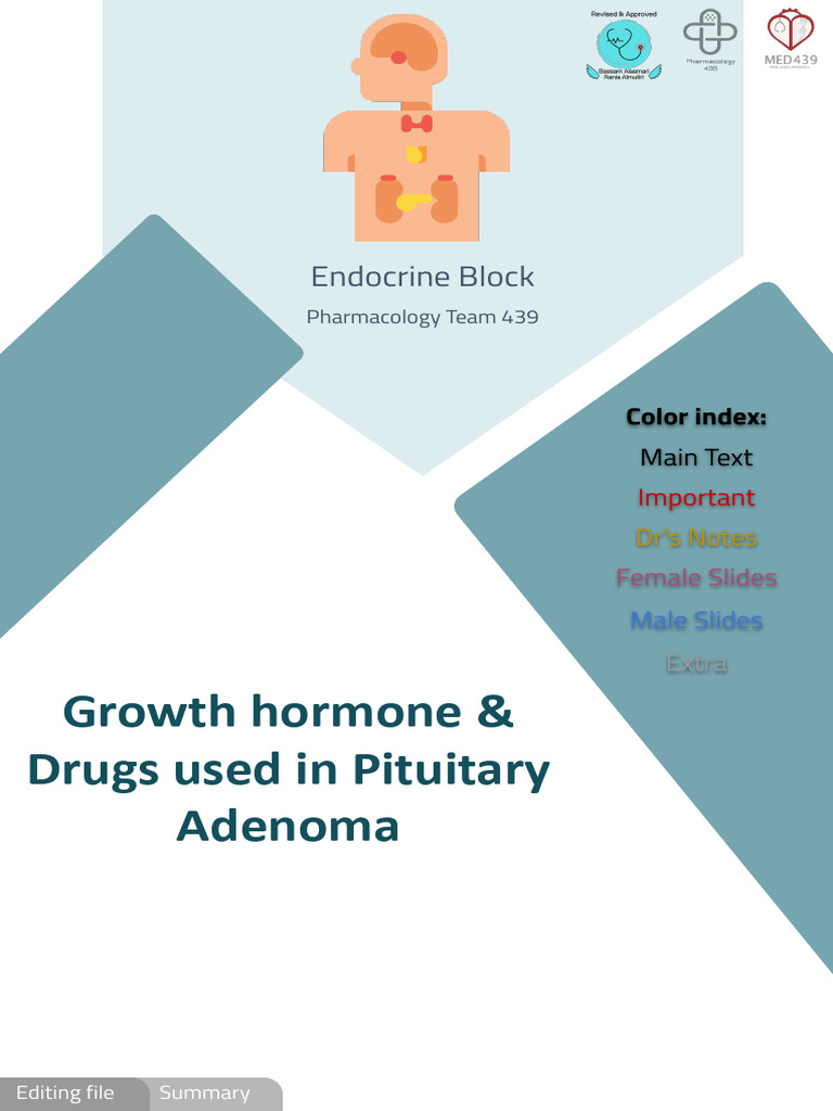 Growth Hormone and Pituitary Adenoma Drugs | PDF | Growth Hormone ...
