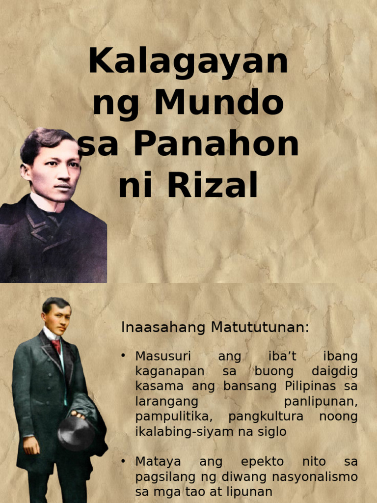Kalagayan NG Mundo Sa Panahon Ni Rizal | PDF