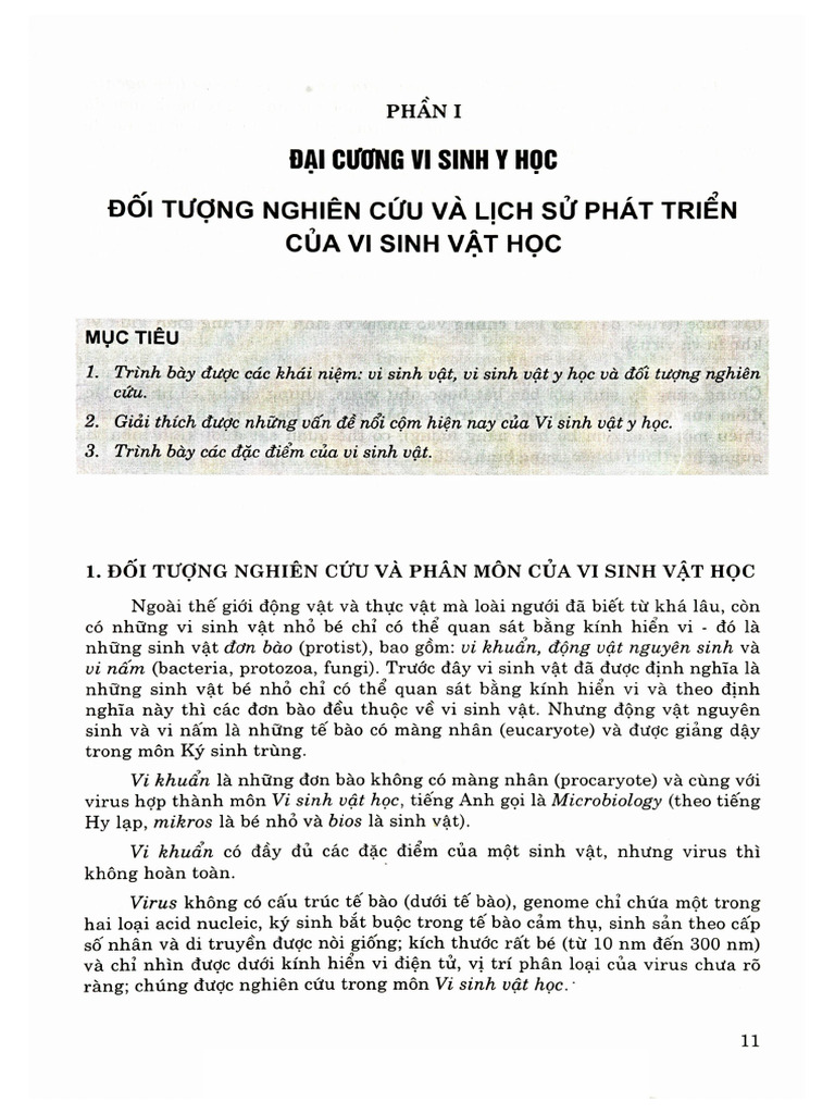 Đại Cương VI Sinh Vật-Vi Sinh Vat y Hoc - BYT | PDF