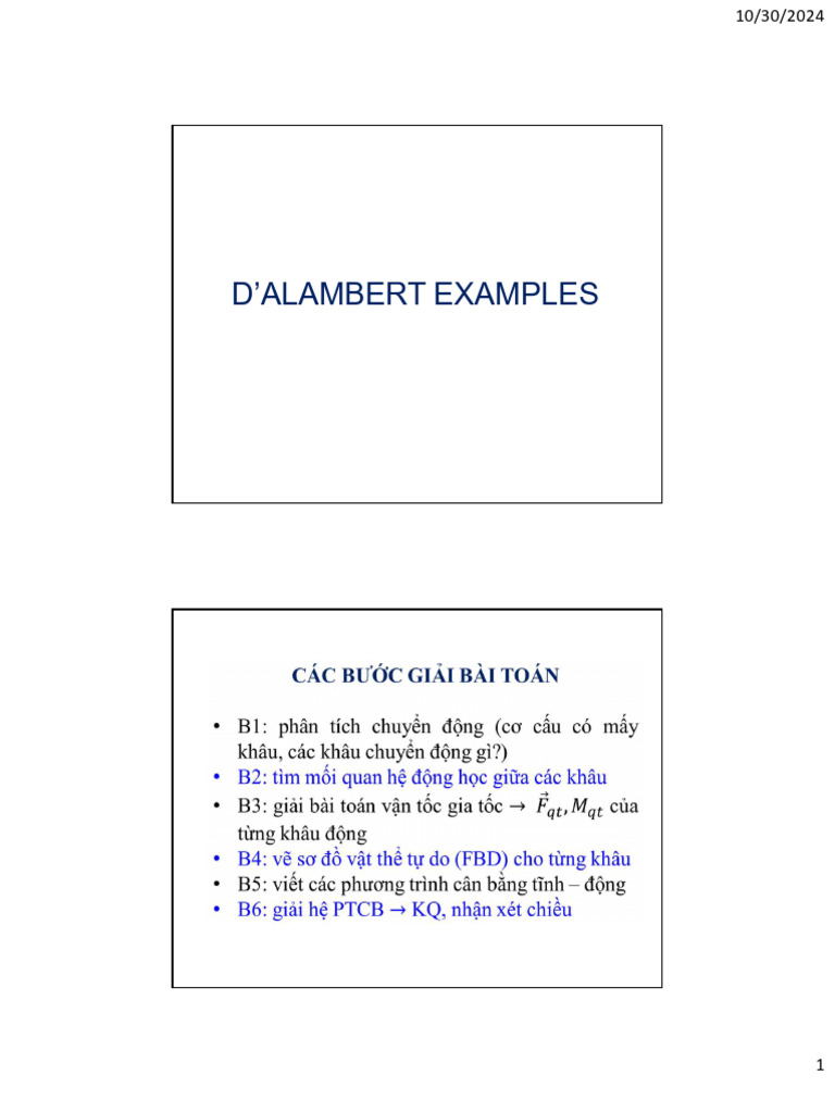 D'alambert Examples | PDF