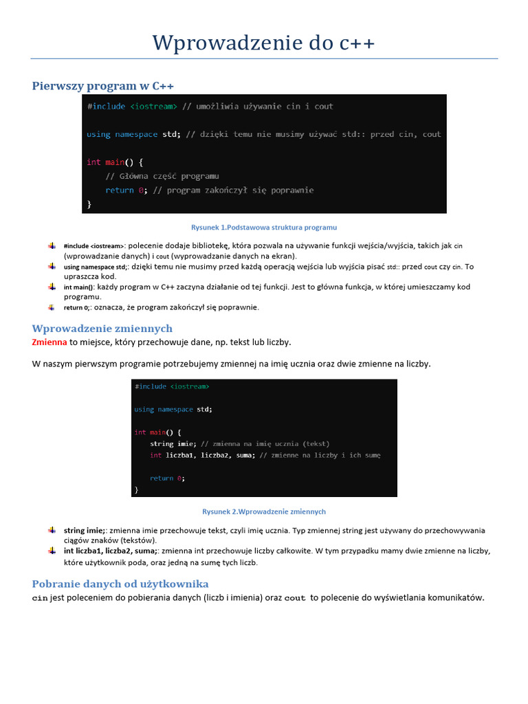 Wprowadzenie Do C | PDF