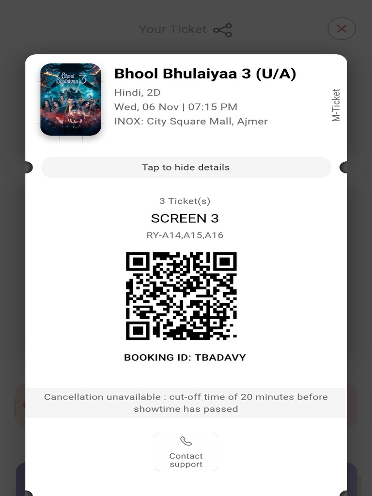 Booking Details - BookMyShow | PDF