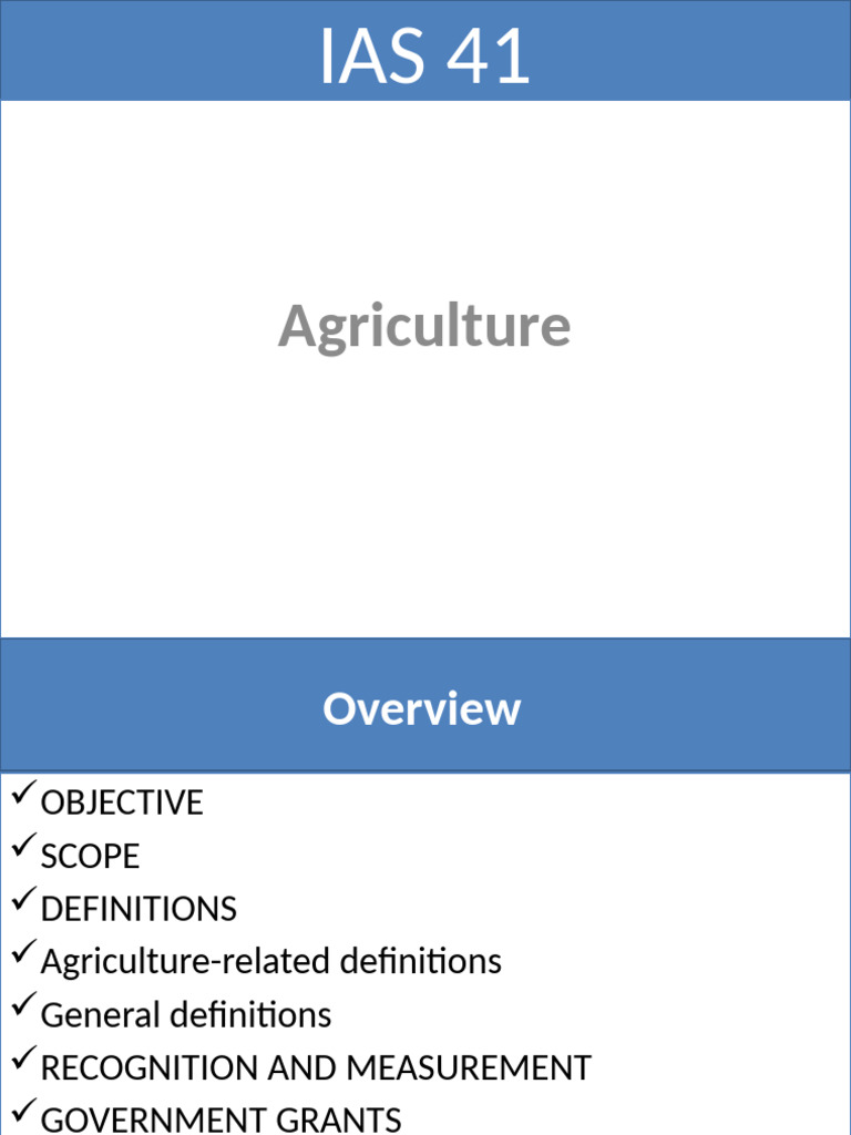 Ias 41 | PDF | Fair Value | Depreciation