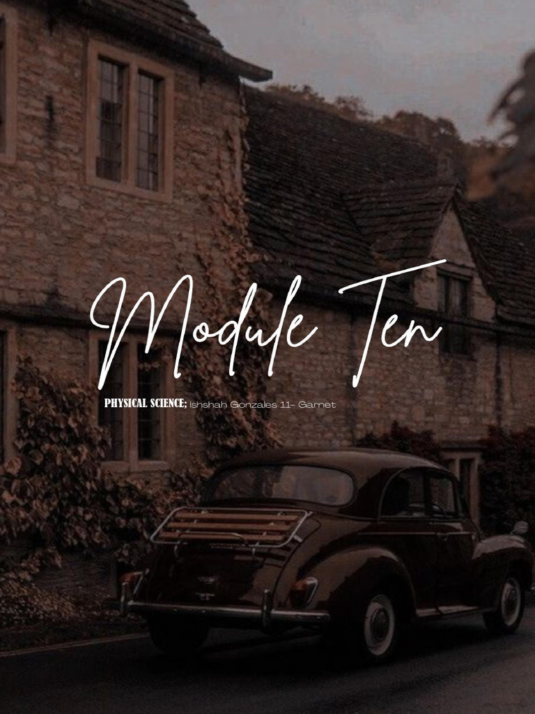 Module 10 (Ishshah Gonzales 11 Garnet) | PDF