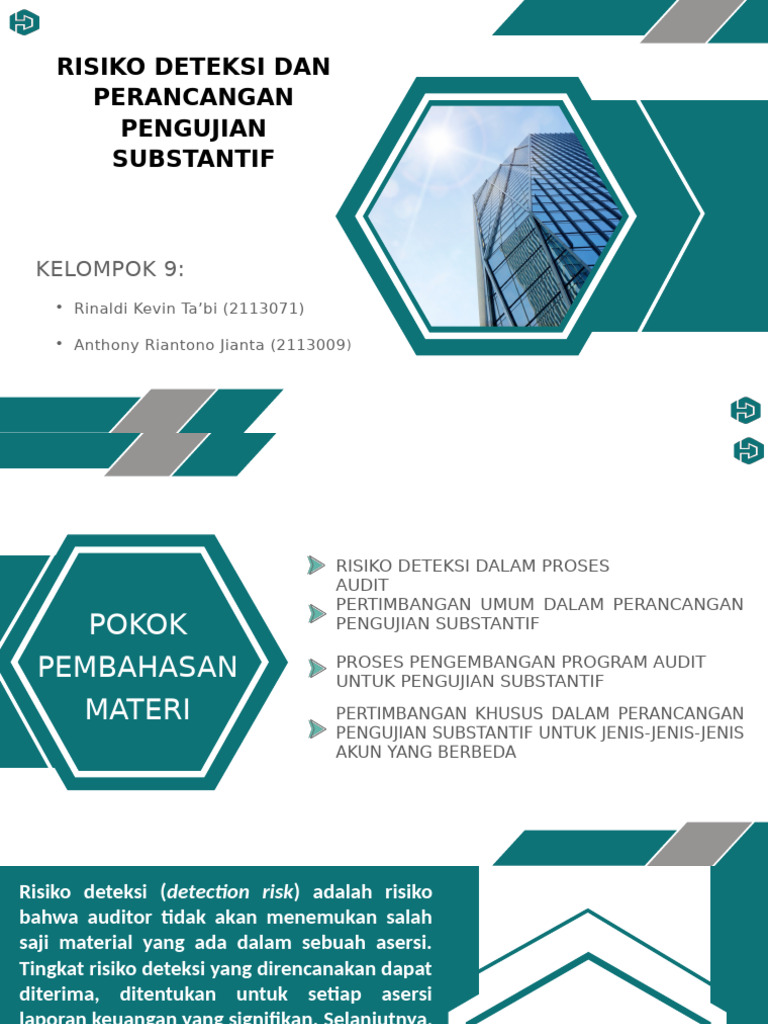 Pengauditan Kelompok 9 - Risiko Deteksi Dan Perancangan Pengujian ...