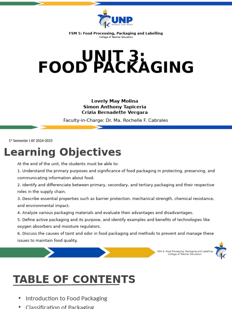 UNIT3_FOOD_PACKAGING | PDF | Packaging And Labeling | Recycling