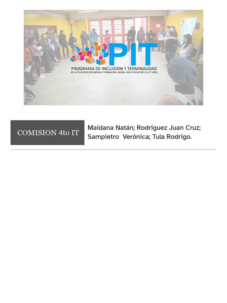 Análisis del Programa PIT 14-17 en Córdoba | PDF | Enseñando | Escuelas