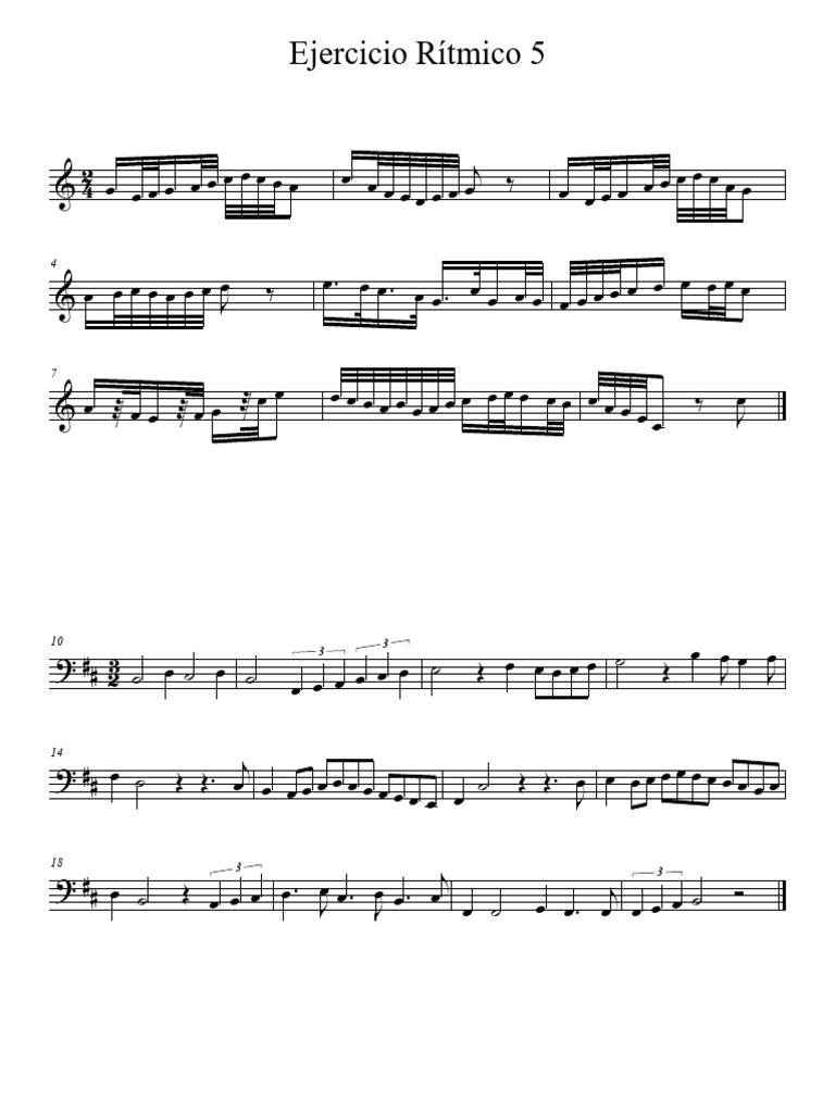 Ejercicio Rítmico 5 | PDF