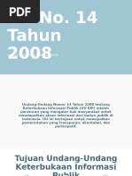 UU RI No. 14 TH. 2008 Tentang Keterbukaan Informasi Publik | PDF