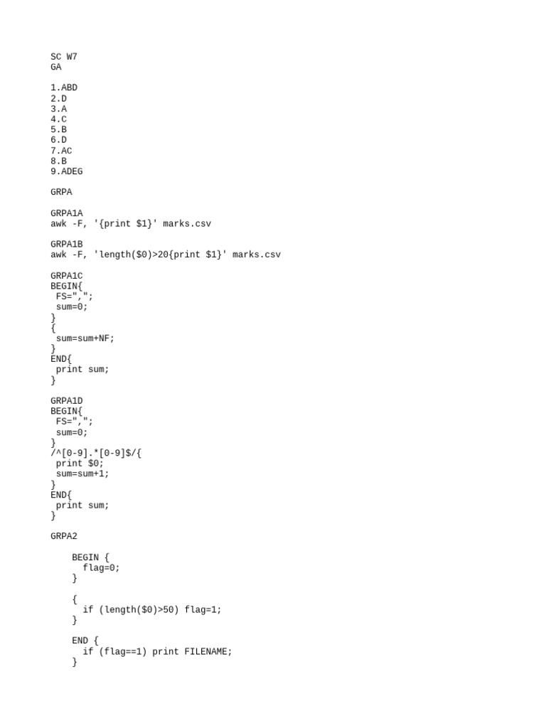 SC W7 Ga Grpa | PDF