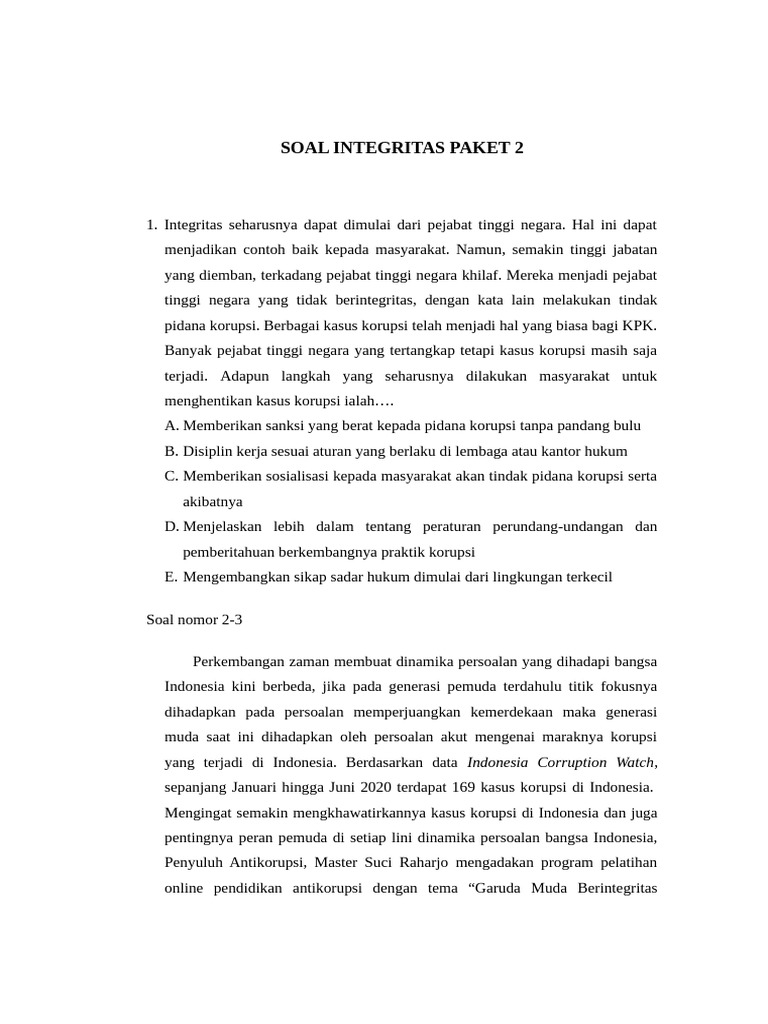Salinan INTEGRITAS 2 | PDF | Ilmu Sosial | Sejarah