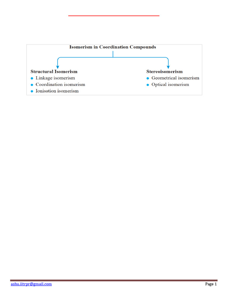 Color and Isomerism in Coordination Compounds | PDF | Coordination Complex | Isomer