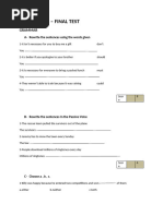 Pioneer Intermediate B1 Tests Module 1 | PDF | Roommate