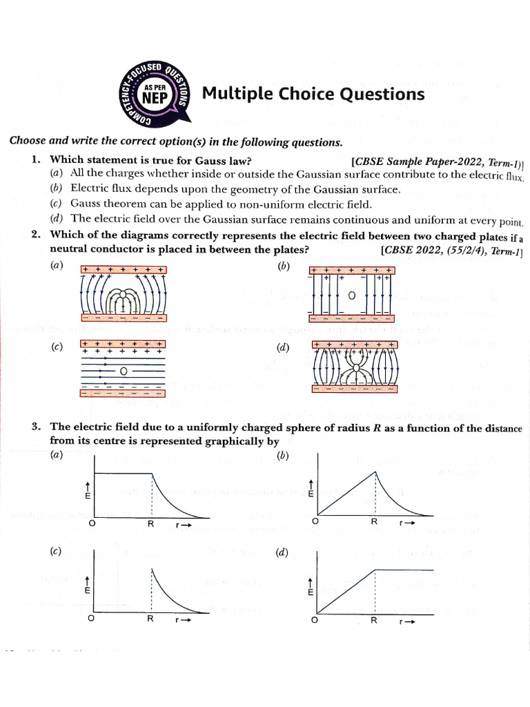 Electric Charge and Field QUESTIONS | PDF
