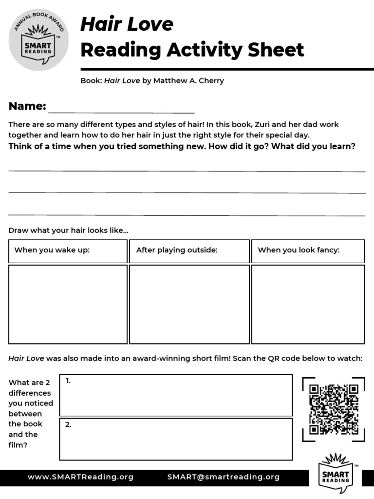 Hair Love Activity for Kids | PDF