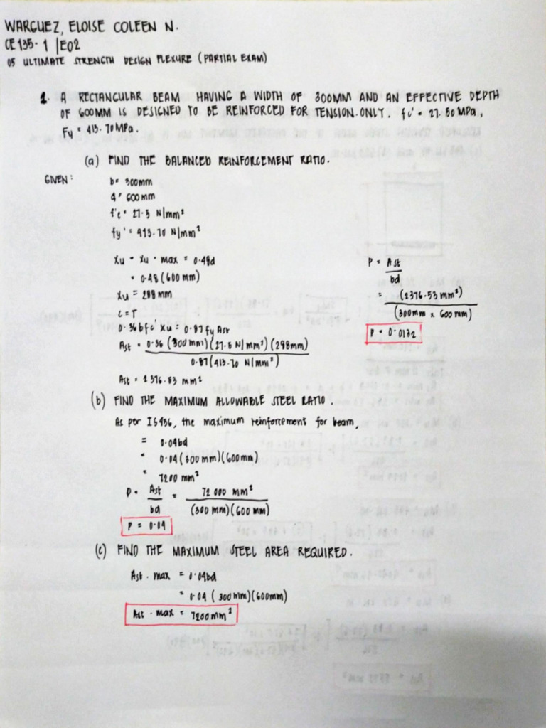 Structural Beam Analysis Data | PDF