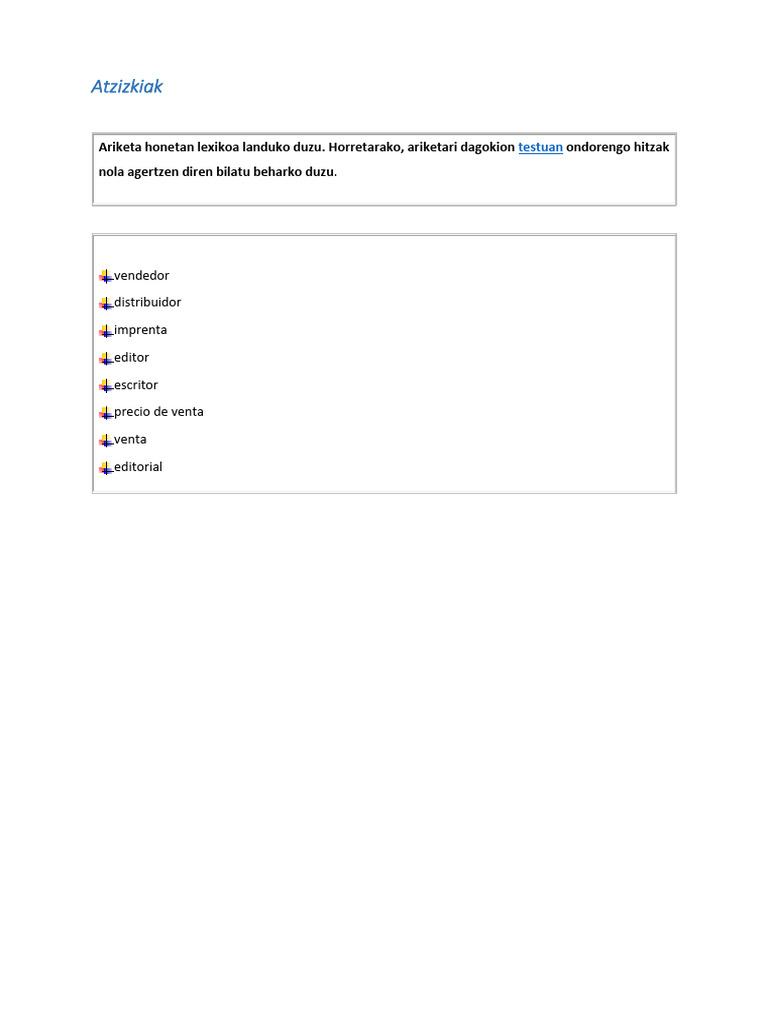 Atzizkiak - Liburuen Prezioa | PDF
