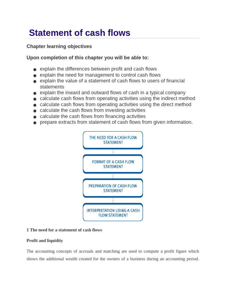 Statement of cash flows | PDF | Cash Flow Statement | Expense