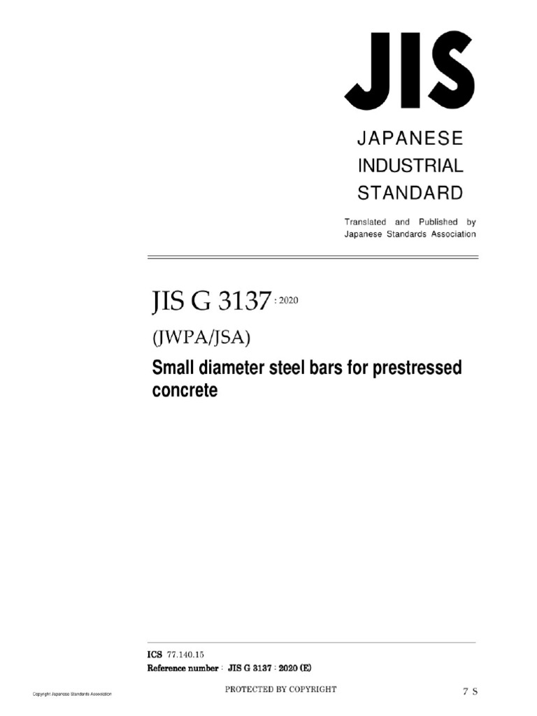 Jis G3137-20 | PDF