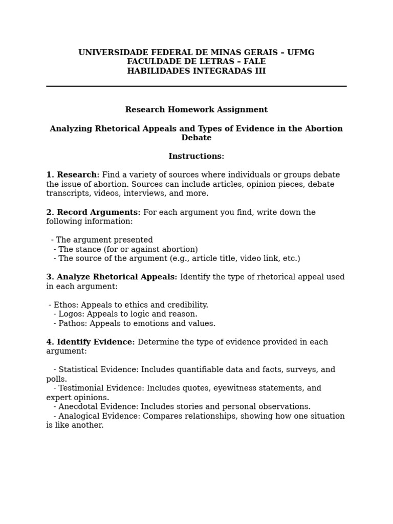 Debate - Aula 4 - Homework | PDF | Rhetoric | Argument