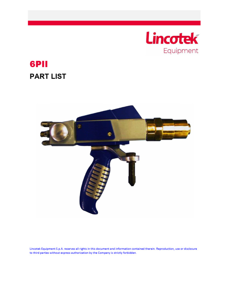 6PII ENG-PartList LE R01 | PDF | Equipment | Manufactured Goods