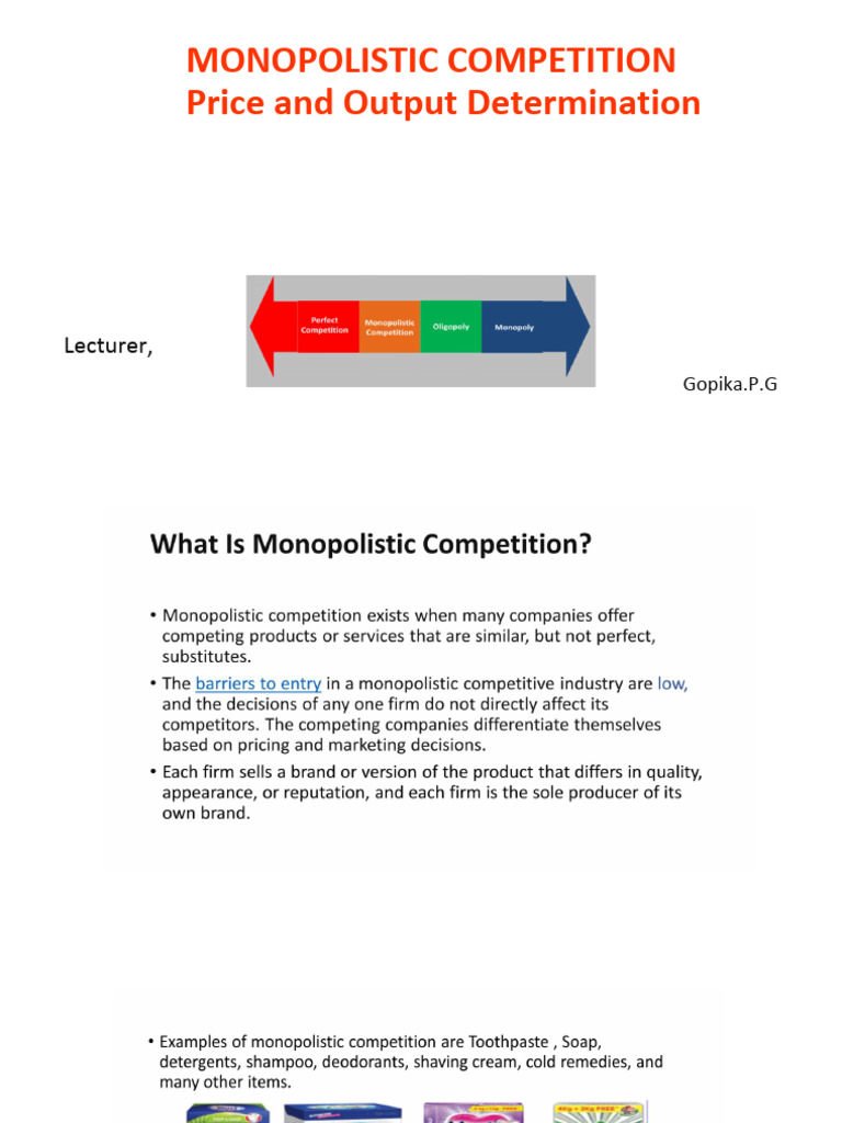 Monopolistic Competition | PDF