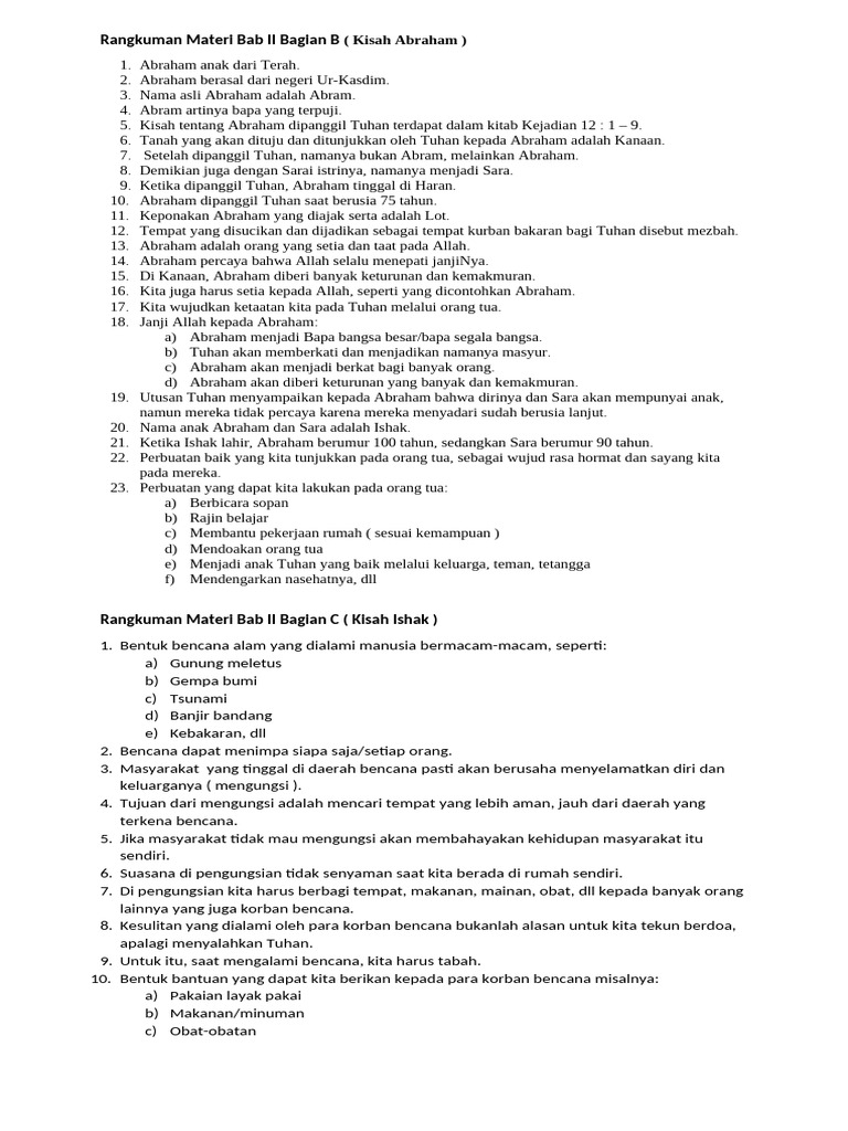 Kisah Abraham | PDF | Ilmu Sosial | Kajian Bahasa Asing