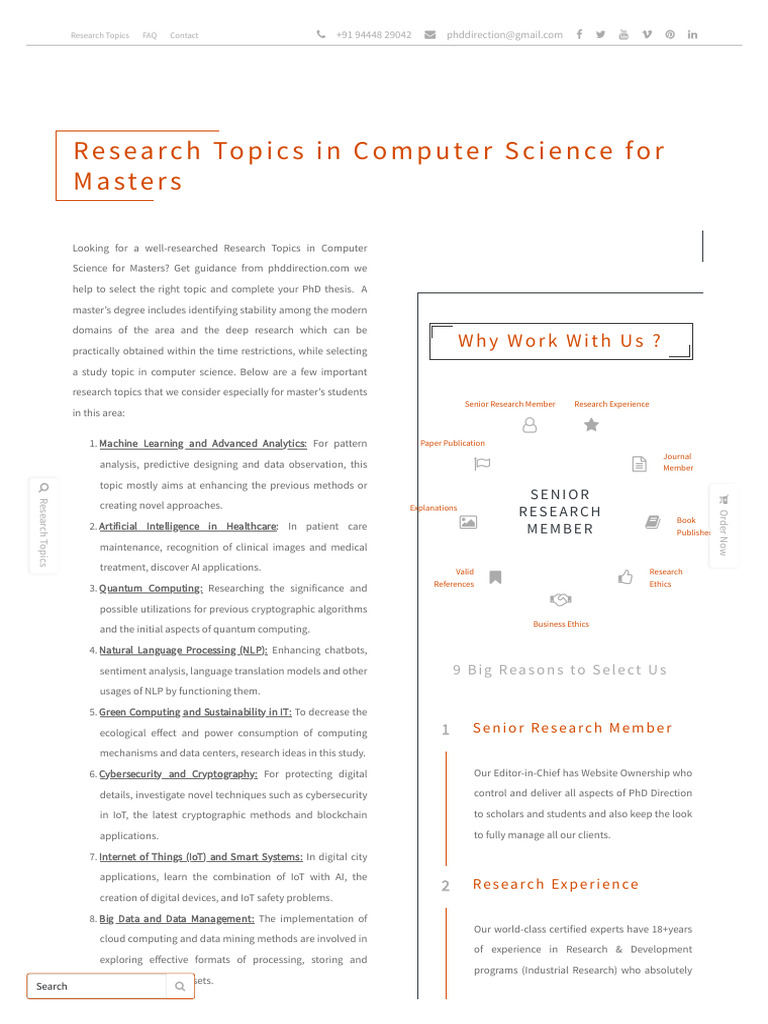 Research IDEAS in Computer Science For Masters | PDF | Artificial Intelligence | Intelligence ...