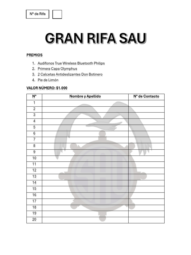 Gran Rifa Sau | PDF | Hogar y jardín