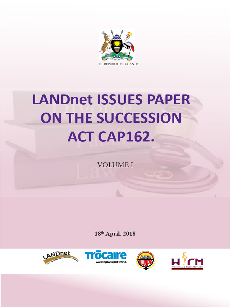 Landnet Land Issues Succession Paper CAP 162 To SEND | PDF | Convention ...