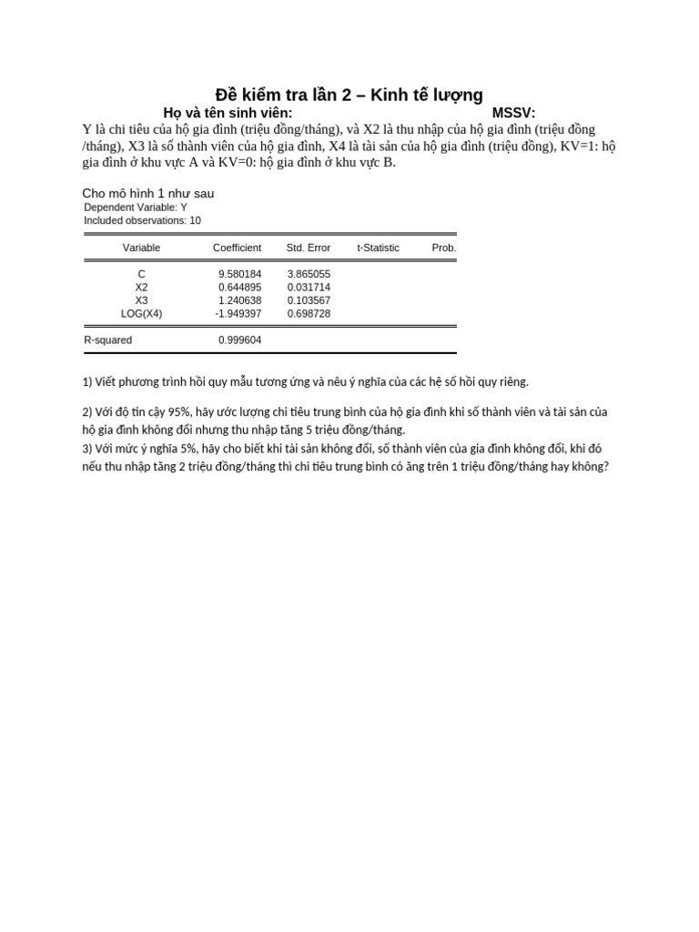 Đề kiểm tra 2 KTL (D05) | PDF