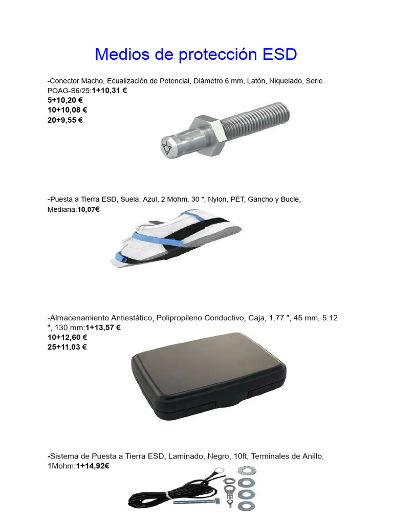 Medios de Protección ESD | PDF