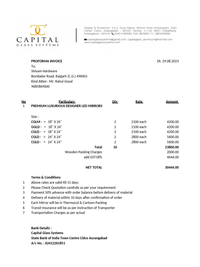 Shivam Hardware 28.08.2023 | PDF
