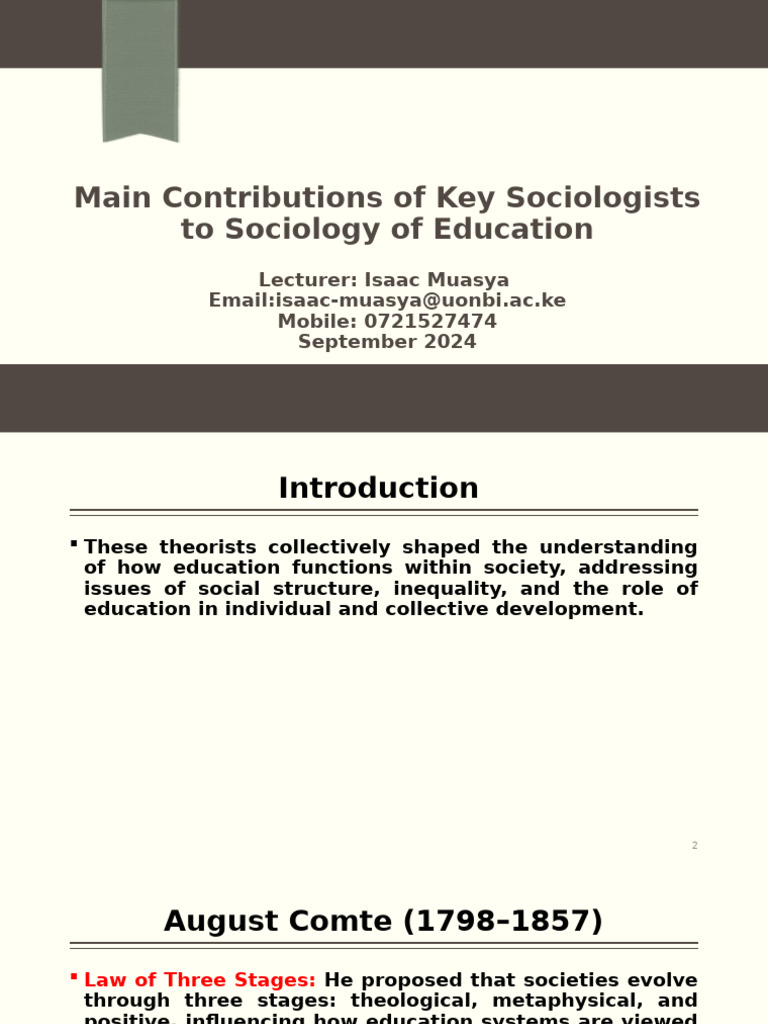 Key Sociologists in Education Theory | PDF | Sociology | Society