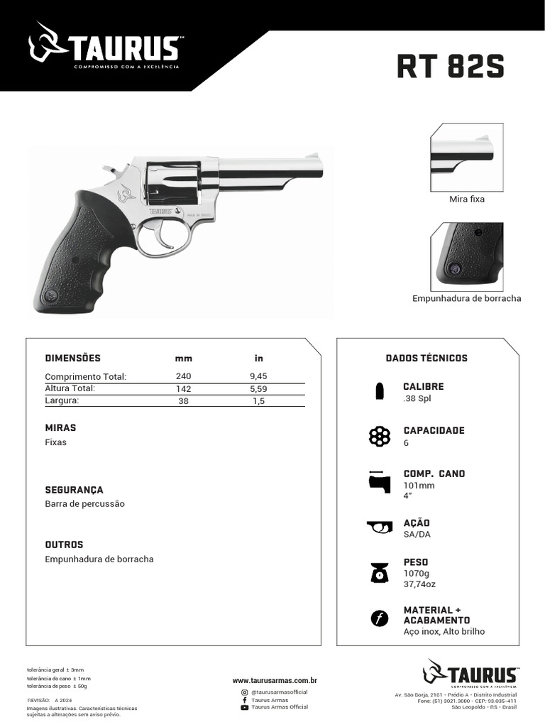 revólver-taurus82-s-.38-s-p-l--inox | PDF | Design de armas ...
