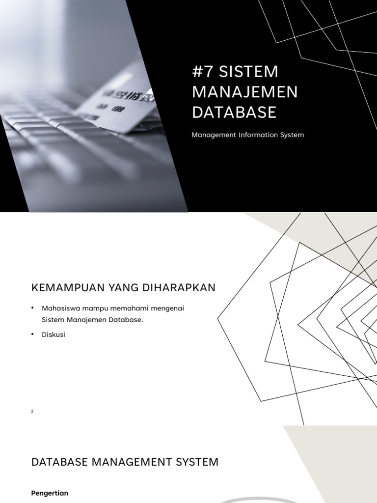 7 - Sistem Manajemen Database | PDF