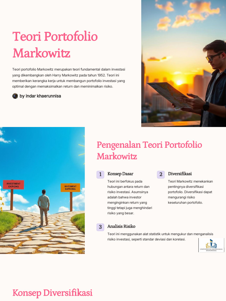 Part 4 Teori-Portofolio-Markowitz | PDF | Bisnis | Pengelolaan Keuangan & Uang