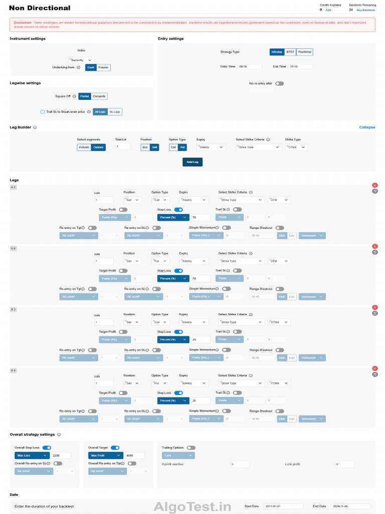 Algotest - Strategy - Non Directional - 2024-11-05-09 - 27 - 50 | PDF