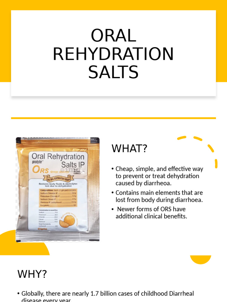 Oral Rehydration Salts | PDF | Diarrhea | Body Fluids