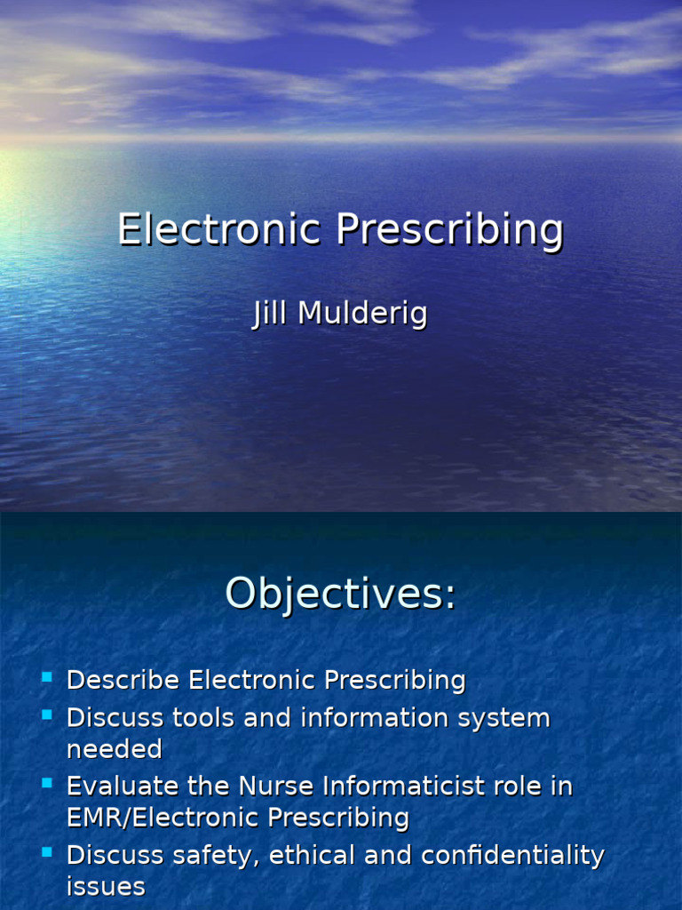 Electronic Prescribing | PDF | Electronic Health Record | Health Economics