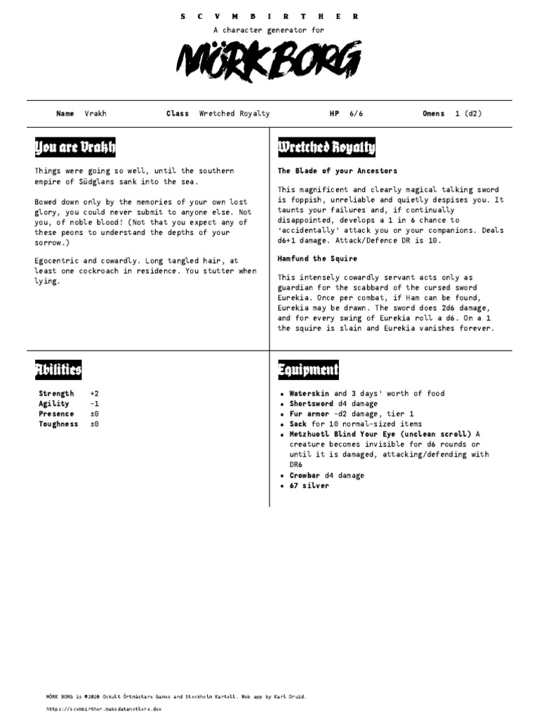 Wretched Royalty - Vrakh | PDF