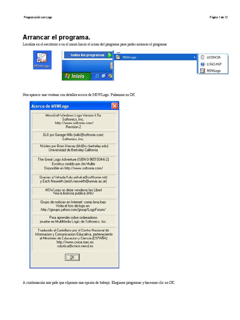 Mswlogo Manual | PDF | Ventana (informática) | Triángulo